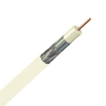 RG6 Coax Cable, Quad Shield, Plenum (CMP), Solid Bare Copper Conductor ...